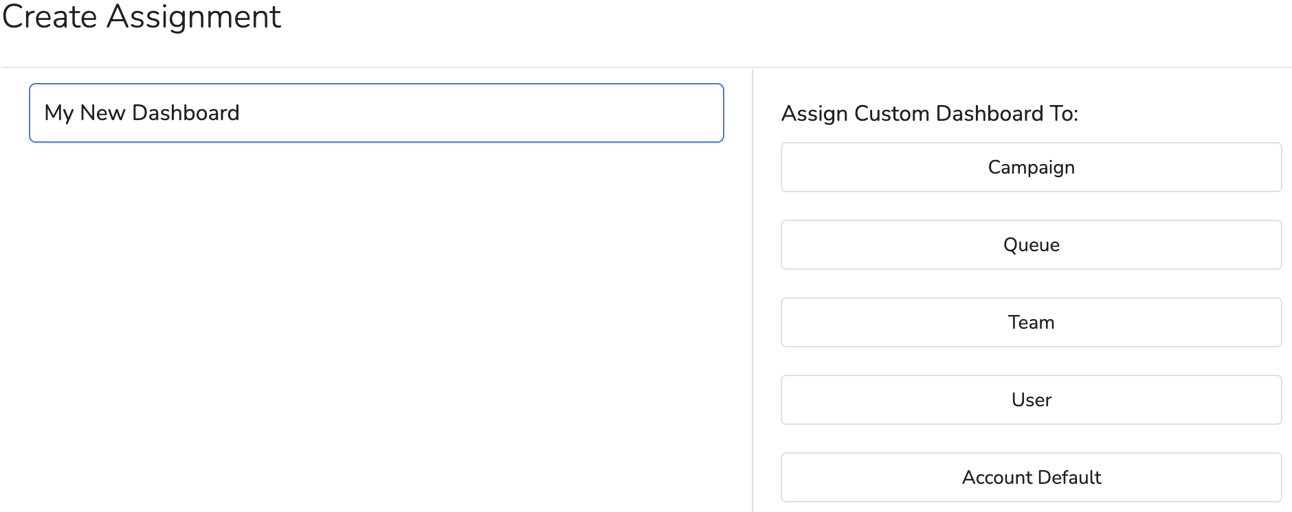 Agent Dashboard Settings